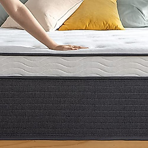 ZINUS 13 Inch Comfort Essential Pocket Spring Hybrid Mattress, Queen, Pressure Relieving Support, CertiPUR-US Certified, Mattress in A Box