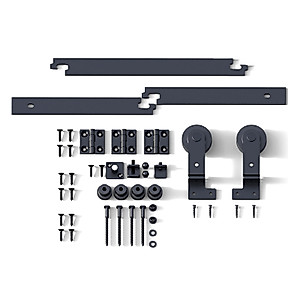 CCJH 3FT/36'' Bi-Folding Sliding Barn Door Hardware Kit Heavy Duty for 2 Doors[Hardware Kit Only, No Door ]