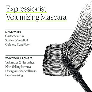 WELL PEOPLE - Expressionist Volumizing Mascara | Plant-Based, Cruelty-Free Clean Beauty (Black, Full Size)