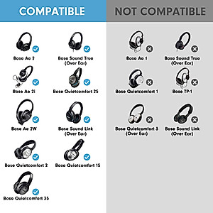 Powdiom Upgraded Professional Replacement Ear Pads for Bose QC35 & QC35ii QuietComfort 35 Headphones,Ear Pads with Softer Leather,Noise Isolation Foam,Added Thickness