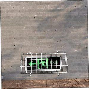 KONTONTY Iron Cover for Emergency Light Exit Sign Protective Cover Emergency Light Wire Guard White Emergency Light Wire Cover