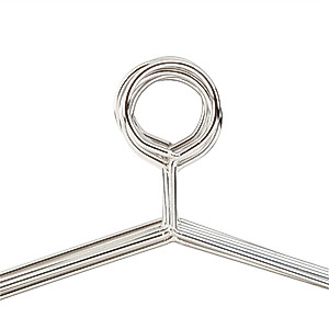 10 pcs Stainless Steel Security Clothes Hangers Metal Anti Theft Suit Hanger Hotel Style Ring Lock Closed Loop Coat Hangers for Hotels, Retail and RVs