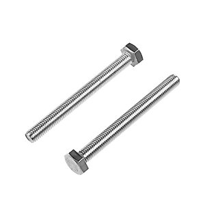 MroMax 2Pcs M10 x 100mm Hex Head Screws Bolts, 304 Stainless Steel 18-8, Fully Threaded, External Hex Drive, for Mounting Chair, Handles, Rail, Pump, Wheels, Antenna Parts, Boat and Plastic Bumpers