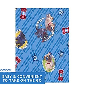 Disney Puppy Dog Pals - Blue, Grey, Yellow and Red Preschool Nap Pad Sheet