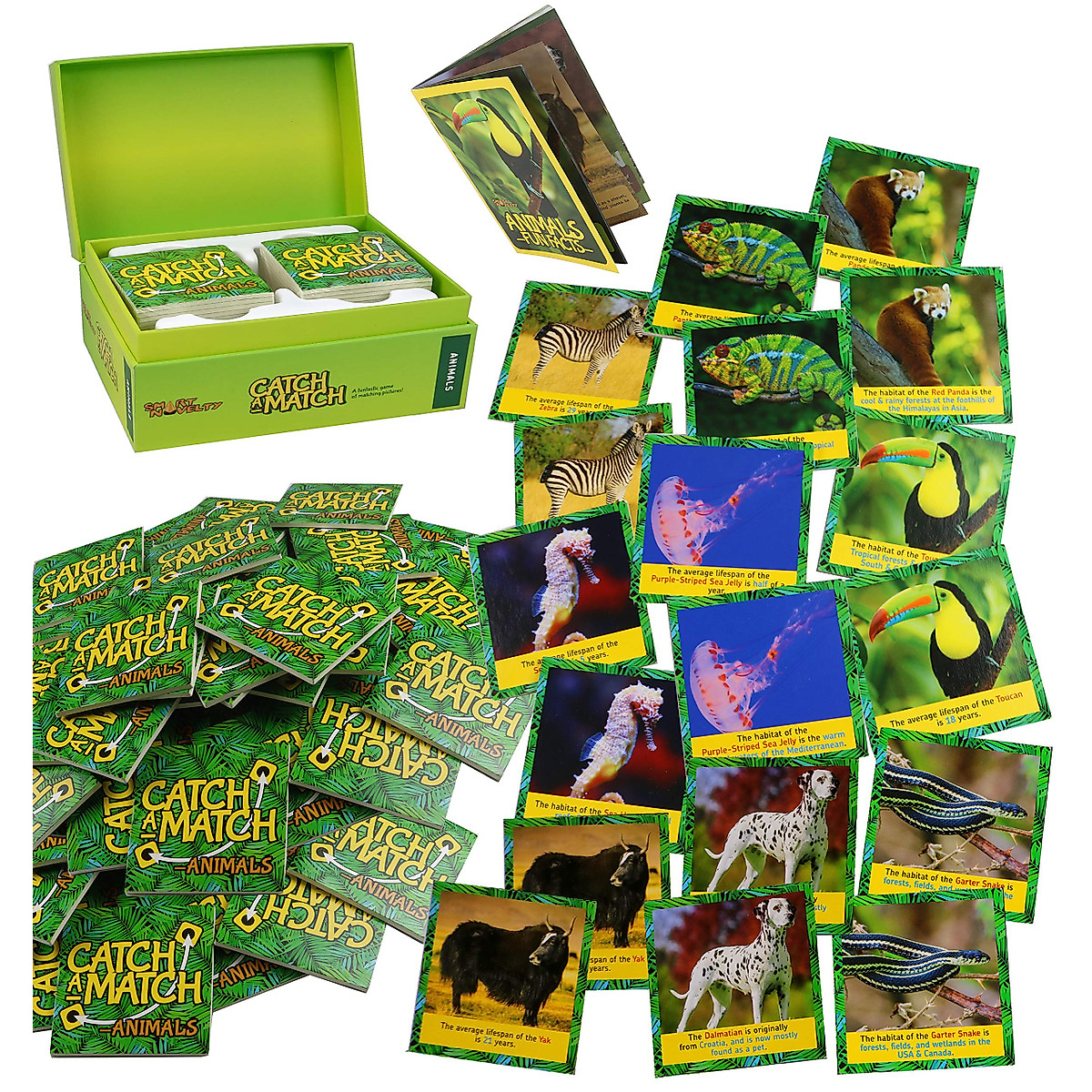 Memory Game - Animal Matching Game for Kids Ages 3 and Up - Animal Card Game Educational Learning Toy - Birthday for Boys and Girls (50 Pcs Matching Cards with 25 Pairs)