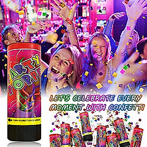 Confetti Cannon Party Poppers Confetti Shooters - 8 PCS Confetti Cannons for Wedding Birthday Graduation Baby Shower Kids Fun Party Supplies Decorations and Favors