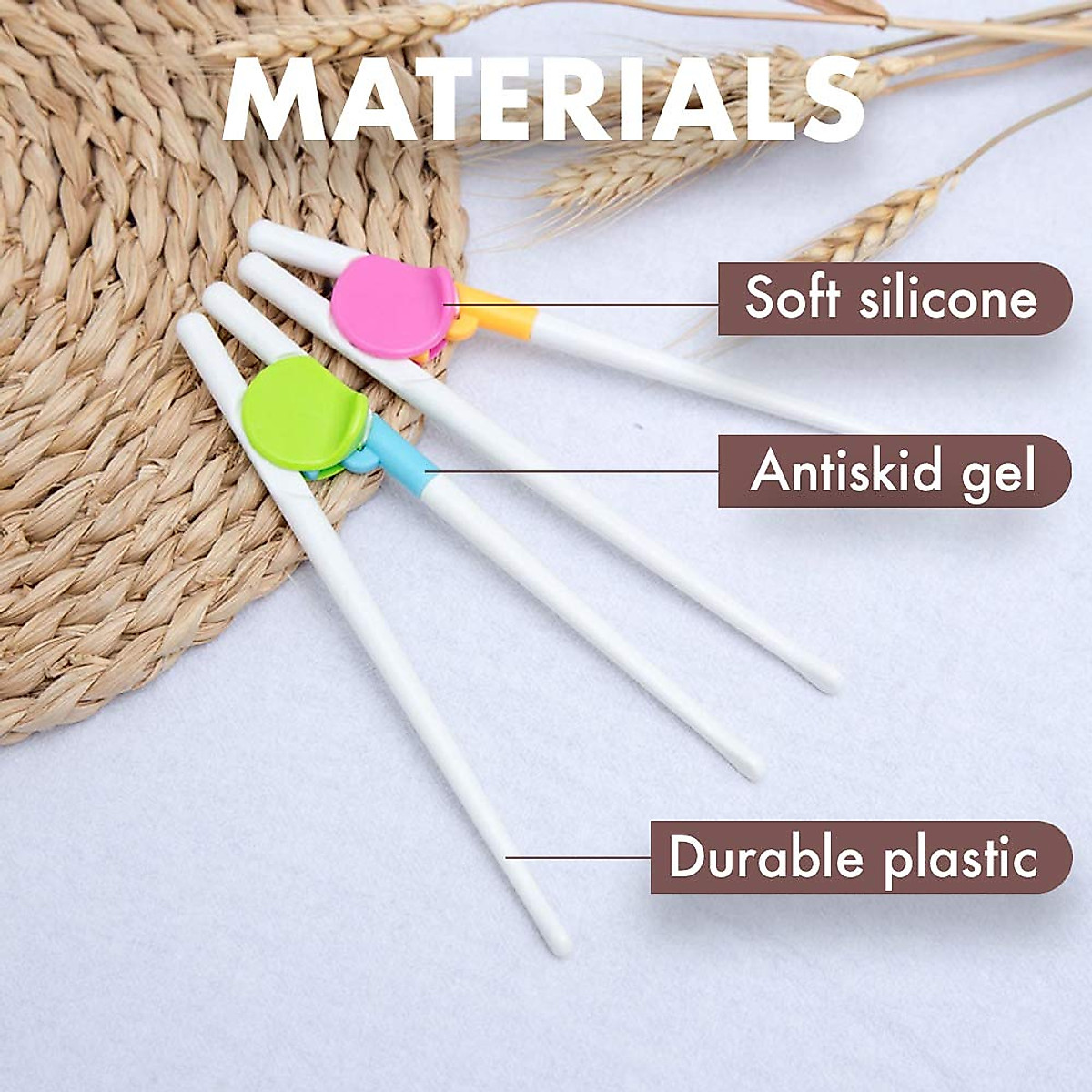 5 Pairs Easy to Use Cheater Training Chopsticks for Children and Adults Fashion Helper Training Toy Reusable Kids Learnings Chopstick