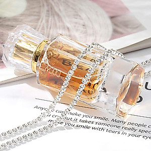 Twinklede Boho Leg Chain Silver Crystal Thigh Chains Festival Rave Body Chain Party Club Leg Jewelry for Women and Girls (Pack of 2)