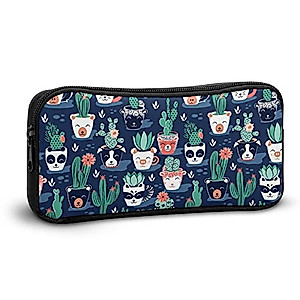 Cacti Succulents Cuddly Pots Pencil Case Stationery Pen Pouch Portable Makeup Storage Bag Organizer Gift