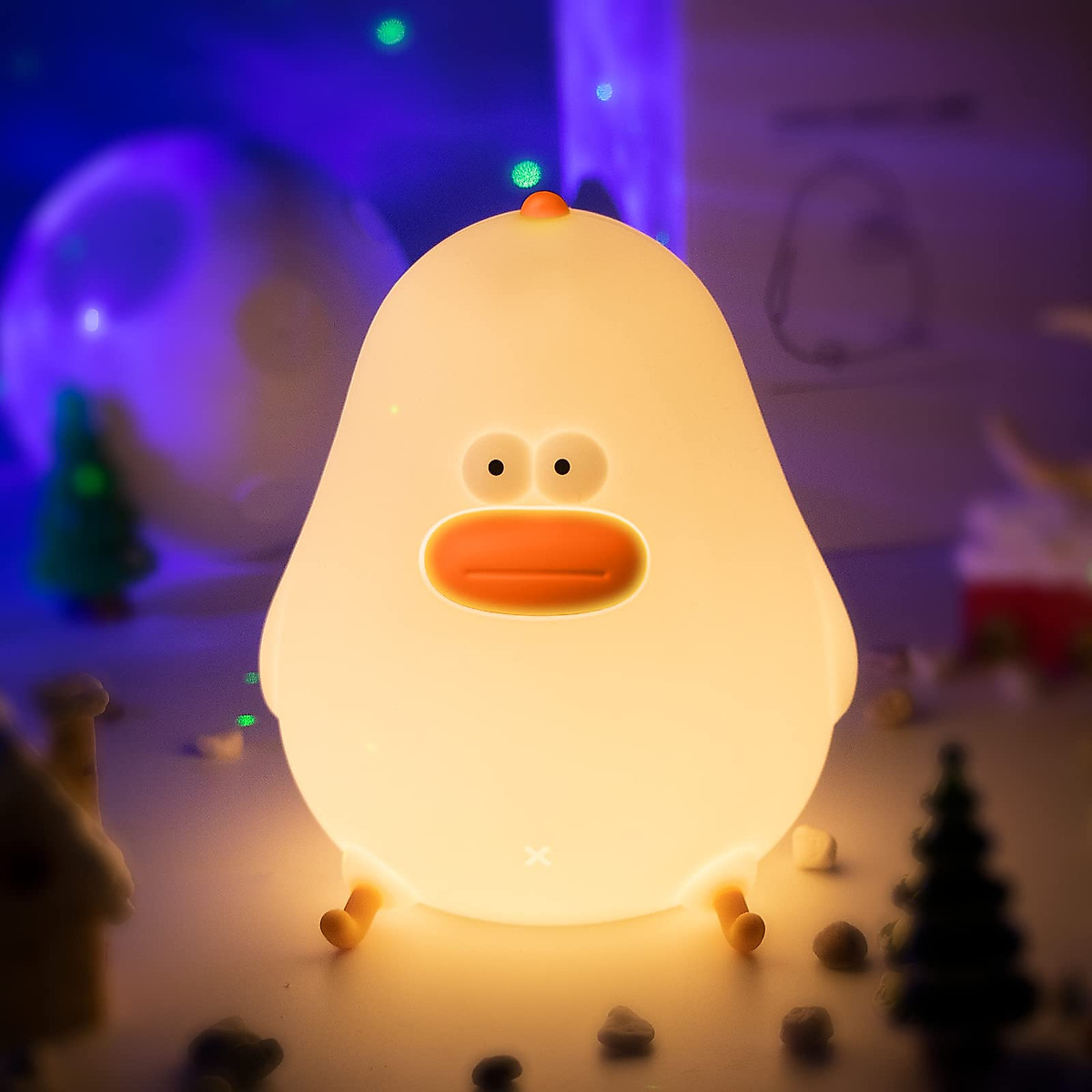 Befion Cute Night Light for Kids,TyiTyi Little Fat Chick LED Night Light with 2 Modes of Brightness&Touch Controls,Silicone Nursery Lamp with Tab-C Cable for New Parents,Kids Gifts,Room Decor
