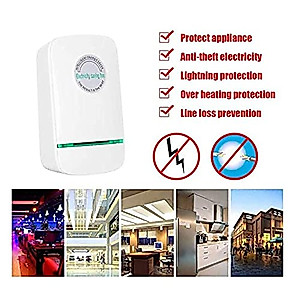 Duvik Power Saver,Energy Saver,Household Power Saver,Electricity Saving Box Household Office Market Device Electric Smart US Plug 90V-250V 30KW,White,4 Pack