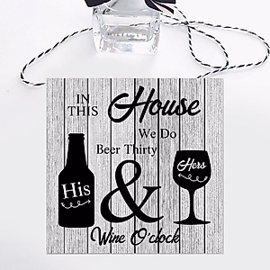 in This House We Do Beer Thirty Sign Wine O'Clock Outdoor Wood Address Signs State Wood Plaques Long Wooden Welcome Sign Smooth Fashion Religious for Birth Announcement