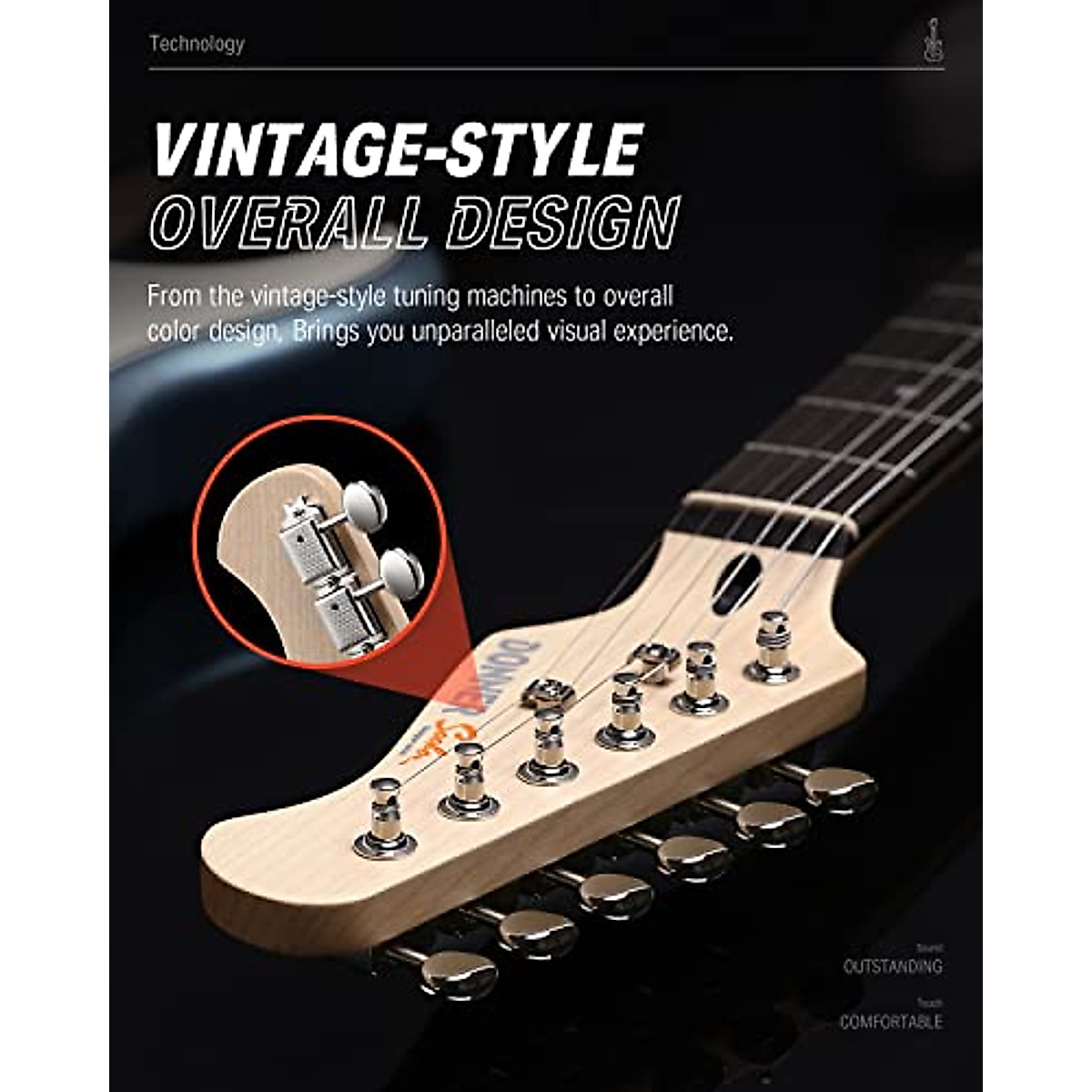 Donner DST-152R Electric Guitar, 39" Beginner Electric Guitar Kit, HSS Pickup with Coil Split, Guitar Starter Set with Amp, Bag, All Accessories, Metallic Ice Blue