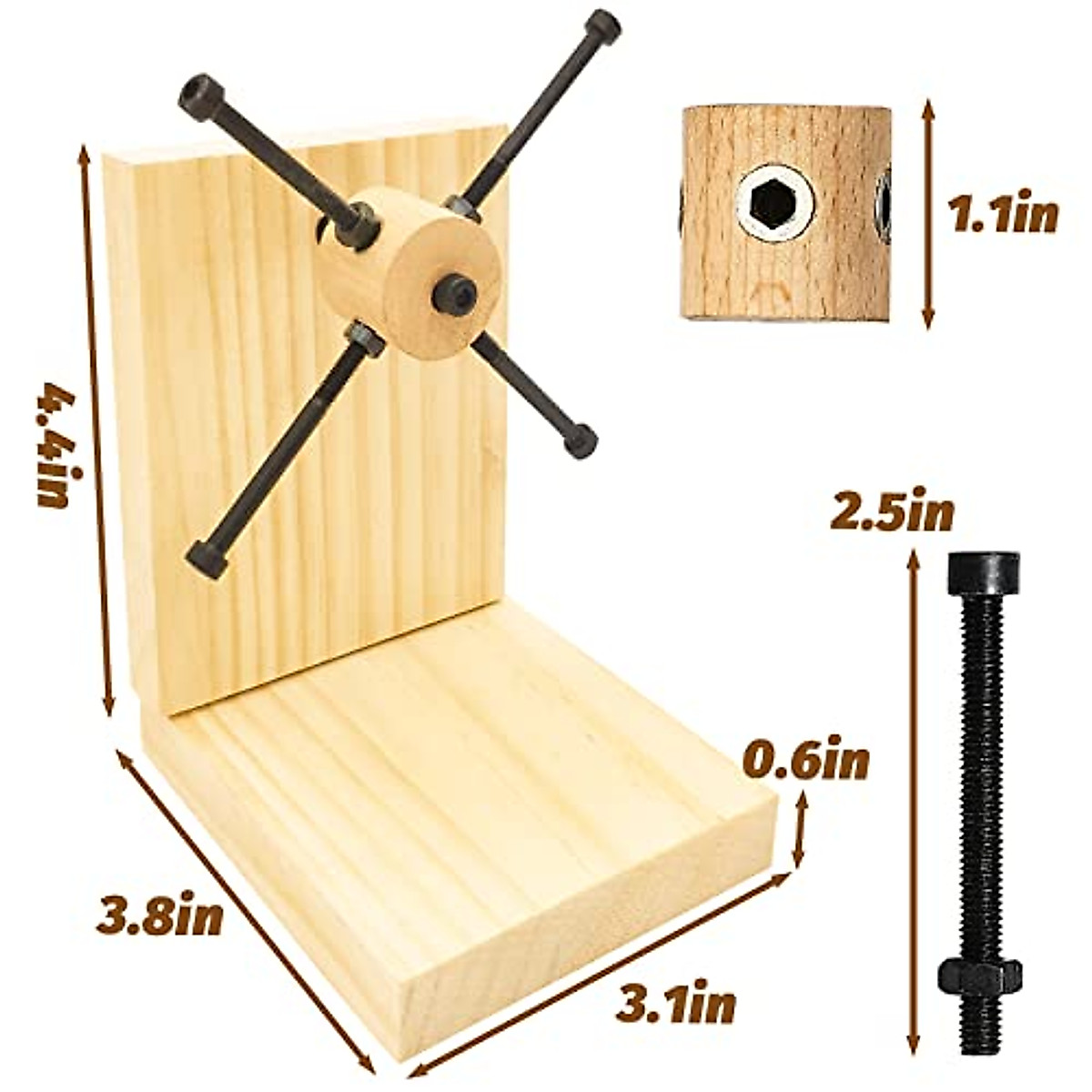 BNOSDM Wooden Foraging Toy for Small Animals Hamster Enrichment Foraging Toys Interactive Spin Guinea Pig Puzzle Toy for Dwarf Hamster Guinea Pig Chinchilla Rat Rabbit Chinchilla Bunny