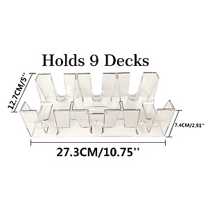 Yuanhe 9 Deck Clear Canasta Playing Card Tray