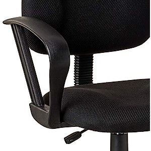 Boss Office Products Ergonomic Works Drafting Chair with Loop Arms in Black