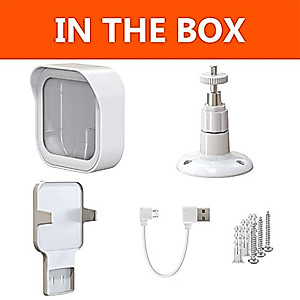 Blink Outdoor Wall Mount, Weatherproof Protective Cover and 360 Degree Adjustable Mount with Blink Sync Module 2 Outlet Mount for All-New Blink Outdoor Indoor Security Camera (White, 1 Pack)