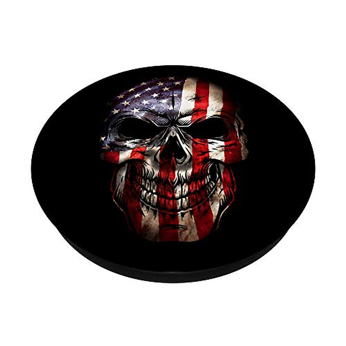 American Flag Skull Gift Phone Accessory PopSockets PopGrip: Swappable Grip for Phones & Tablets
