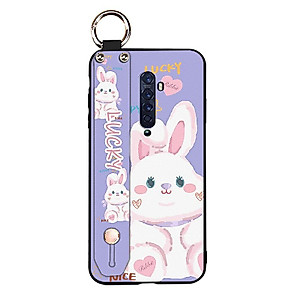 Soft Ring Lulumi Phone Case for Oppo Reno2, Original Durable Phone Holder Wristband for Girls Fashion Design Wrist Strap Dirt-Resistant Soft Case Anti-dust Back Cover Kickstand, #4