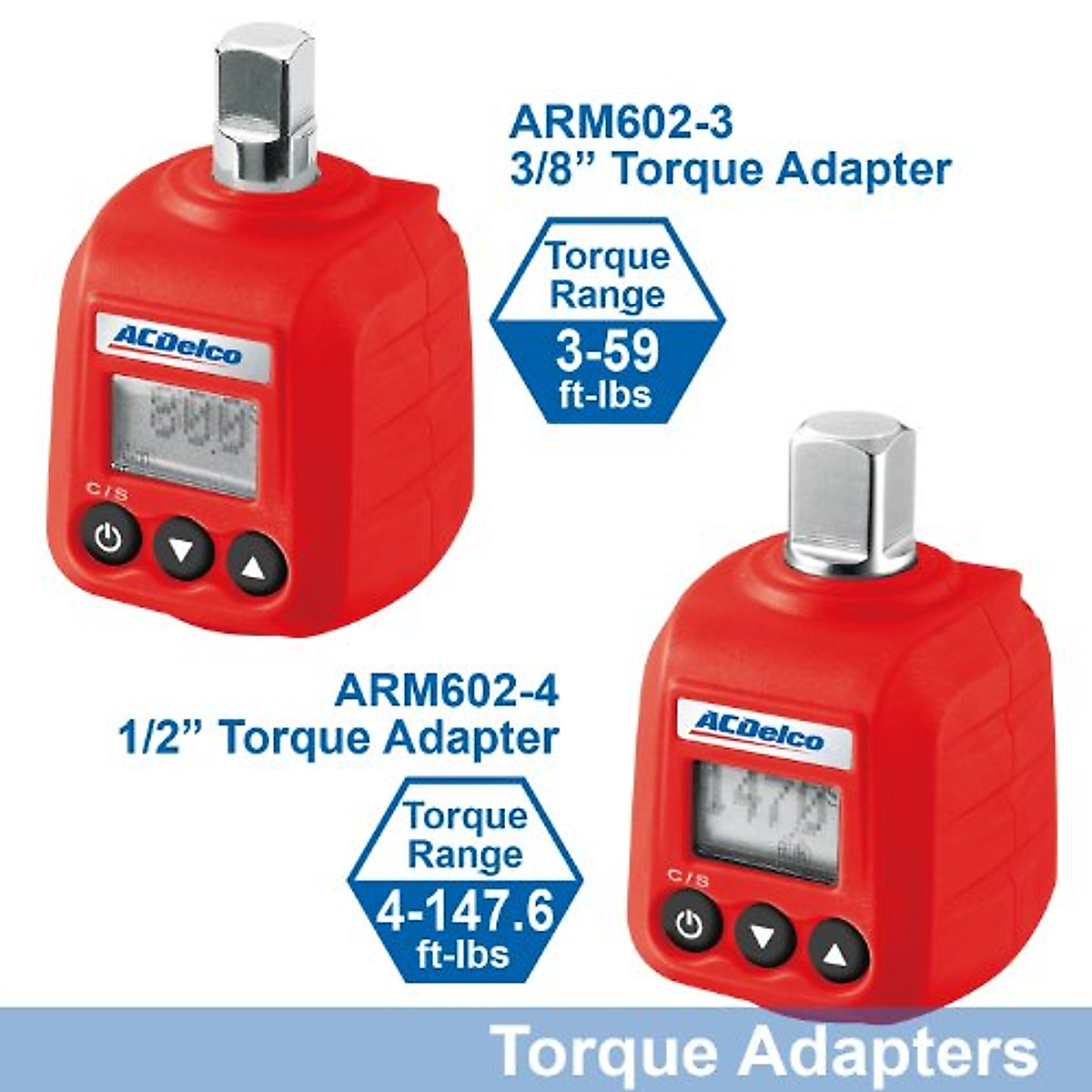 ACDelco ARM602-4 1/2” (14.8 to 147.6 ft-lbs.) Heavy Duty Digital Torque Adapter with Buzzer and LED Flash Notification – ISO 6789 Standards with Certificate of Calibration