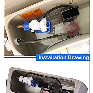 Toilet Fill Valve Assembly Replacement Valve Kit Silent Fill Valve Compatible with Kohler 1007488 Fill Valve
