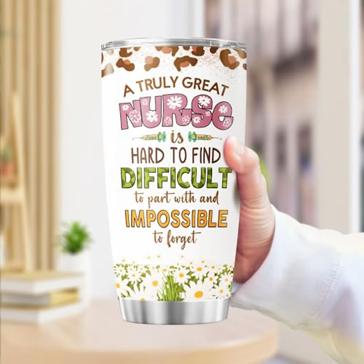 HUBUPU Nurse Gifts, Tumbler 20 Oz With Lid And Straw, A Truly Nurse, Tumblers Nurses Coffee Cups Week For Nursing Women School