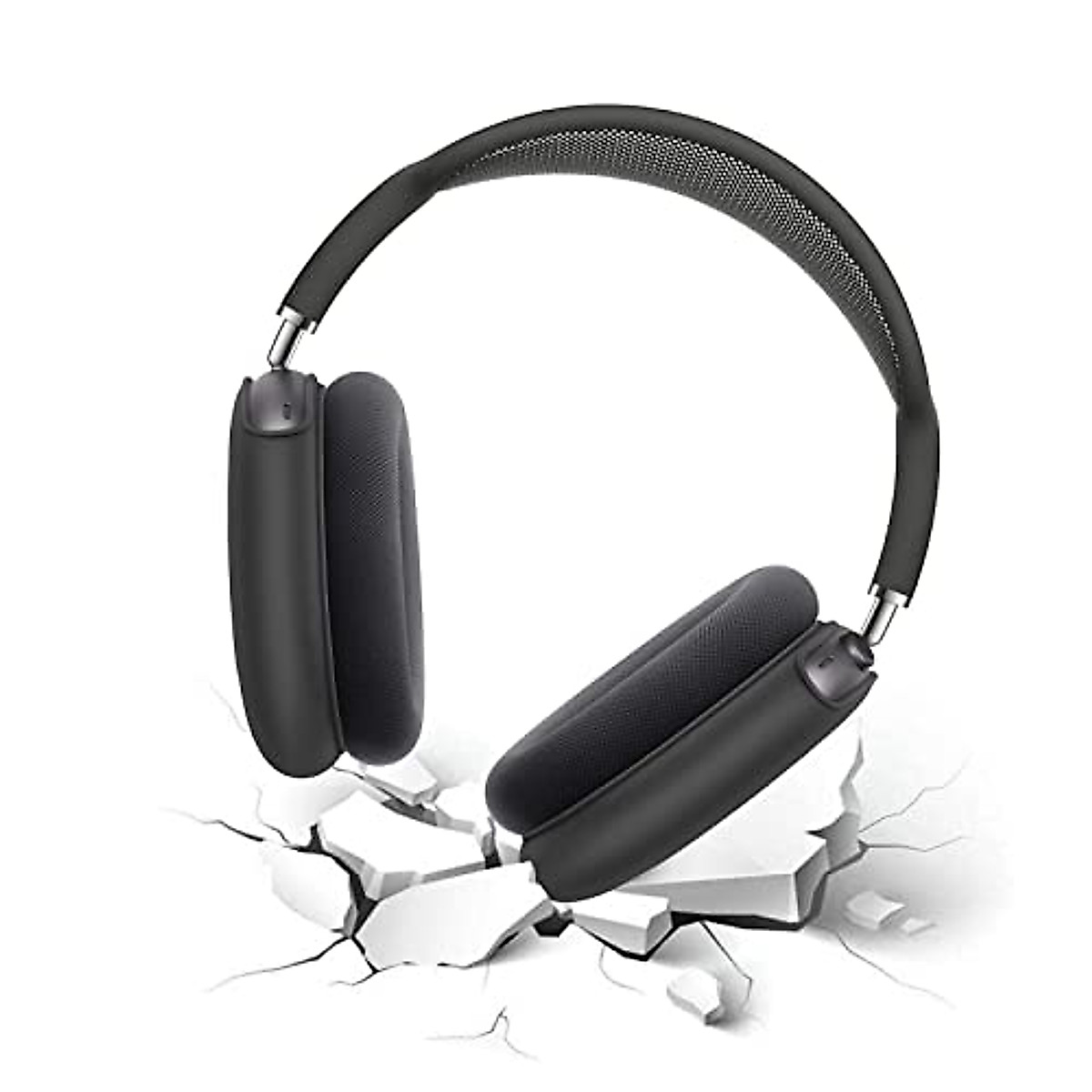 Ankasi Silicone Case Cover Compatible with AirPods Max,Soft Silicone Skin Cover Anti-Scratch Shock Resistant Shock-Absorbing Protective Case kit for Apple AirPods Max 2020 (Black)