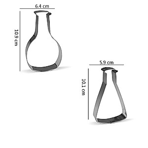 Science Chemistry Cookie Cutter Set - 8 Piece - Stainless Steel