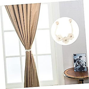 Uonlytech Flower Magnet Buckle Decked Accessories Elegant Flower Curtain Tieback Tie Backs Curtains Curtain Fixator Curtain Tiebacks for Draperies Magnetic Tiebacks Holdbacks Fashion Tie