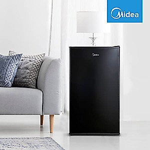 Midea WHS-121LB1 Refrigerator, 3.3 Cubic Feet, Black