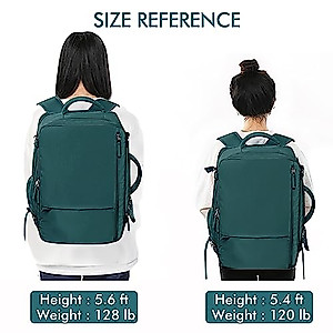 Beraliy Large Travel Backpack, Flight Approved Personal Item Bag, 17 Inch Laptop Backpack, 40L Carry On Luggage Daypack, Business Weekender Overnight Bag, Peacock Blue