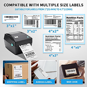 Thermal Shipping Label Printer - 150mm/s 4x6 Label Printer for Shipping Packages, Thermal Label Printer Compatible with Etsy, Shopify, Ebay, Amazon, FedEx, UPS, USPS, Support Windows and Mac, Black