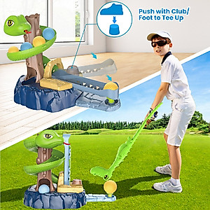 JONEG Kids Golf Set Toys for 3 4 5 Years Old, Toddler Golf Sets, Kid Golf Clubs, Outdoor Toys for Toddlers Age 3-5, Baby Golf Set, Gifts for 3 4 5 6 7 8 Year Old Boys Girls