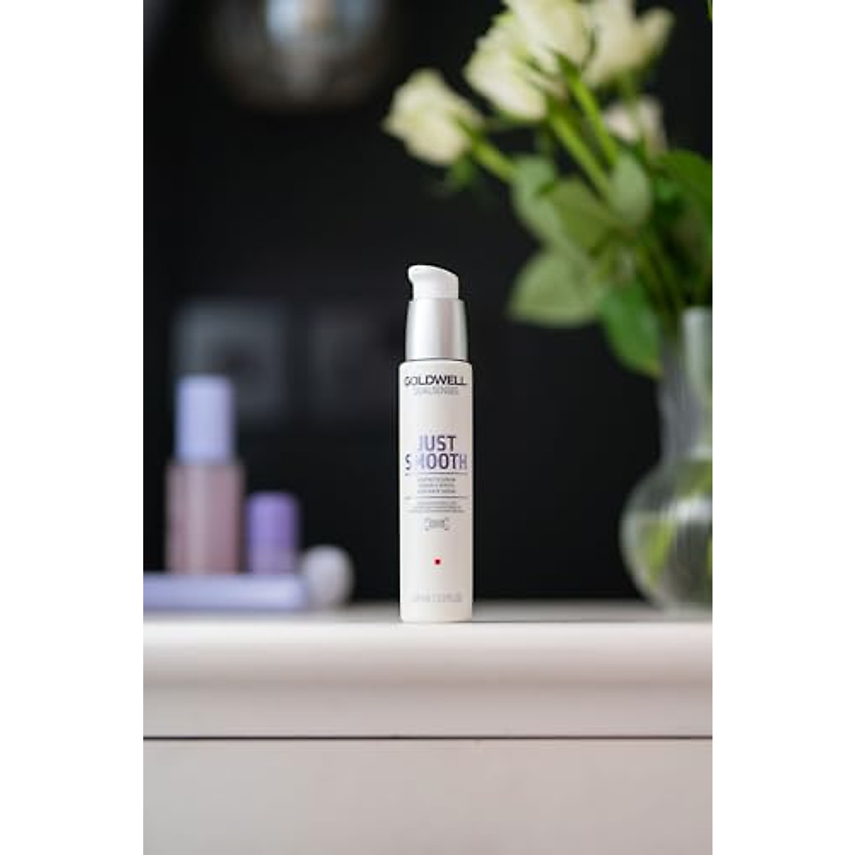 Goldwell Dualsenses Just Smooth Taming Anti-Frizz & Humidity Control 6 Effects Serum, Paraben Free, Floral, 100ml