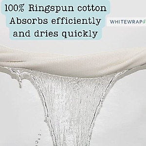 WHITEWRAP Kitchen Towels | 100% Cotton Dish Towels Premium Quality | 15"x25" Pique Weave Cream 6-Pack | Hand Towels, Tea Towels, Dish Cloths| Highly Absorbent Bar Towels