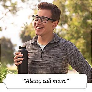 Echo Frames (2nd Gen) | Smart audio sunglasses with Alexa | Classic Black with new polarized sunglass lenses