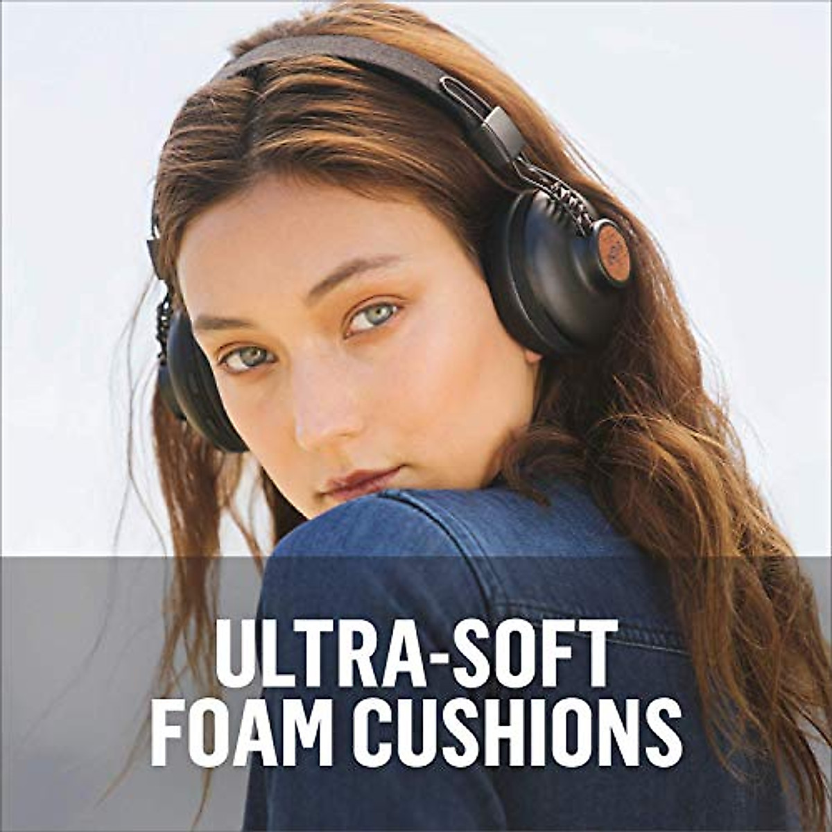 House of Marley Positive Vibration 2: Over-Ear Headphones with Microphone, Wireless Bluetooth Connectivity, and 10 Hours of Playtime (Black)