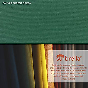 California Umbrella GSCU118117-5446-DWV 11' Round Aluminum Market, Crank Lift, Collar Tilt, Bronze Pole, Sunbrella Forest Green Patio Umbrella, 11-Foot