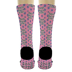 Grandmother Gifts Best Nana Ever Sock for Grandma Clothes Best Nana Socks 1-Pair Novelty Crew Socks