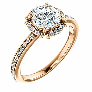 SISGEM 10K 14K 18K Solid Gold Engagement Rings for Women,Set 1.19/2.19 carat(cttw) Round Cut Moissanite Rings Wedding Engagement Anniversary Promise Bridal Bands with Engraved Name (18K-Gold)