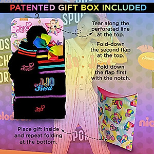 JoJo Siwa Kid’s Winter Hat, Scarf, and Snow Gloves, 3 Pc. Set, Soft and Warm Pom-Pom Beanie with Big Bow