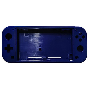 Rinbers Front Back Faceplate Rear Back Cover Housing Replacement for Nintendo Switch NS Lite Console HDH-001 Top Bottom Shell Case Plastic Cover - Dark Blue