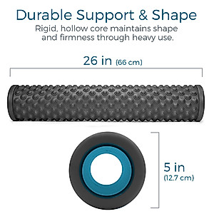 Teeter Massage Foam Roller Bundle - Textured for Deep Tissue Muscle Relief to Boost Recovery, Flexibility, Mobility - Back Pain Relief, Sports Massage, Myofascial Release