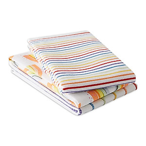 DII Be You-Tiful Collection Absorbent & Long-Lasting Kitchen, Dishtowel Set, 18x28, Assorted Rainbow, 3 Count