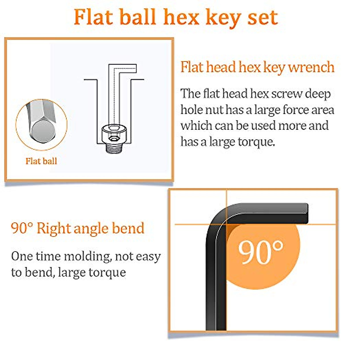 Kingsdun 30 Pcs Hex Key Set Metric/Imperial Short/Long Arm | SAE 0.028-3/8 inch | Metric 0.7-10 mm | Steel Allen Wrench Key for Furniture Assembly Bike Maintenance Disassemble Install Cars