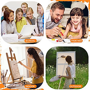 Fulmoon 45 Pcs Stretched Canvas Multi Pack for Painting, 5 x 7", 8 x 10", 11 x 14" (15 of Each), Cotton White Blank Canvas Boards for Kids Art Supplies Panels for Oil Acrylic Watercolor Paint