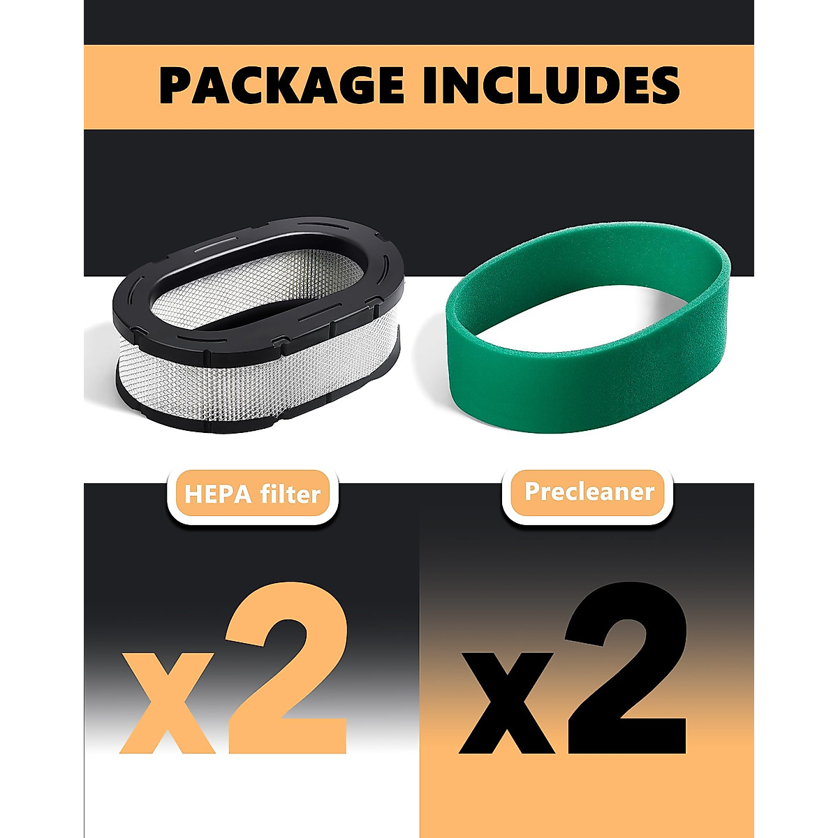 32 083 09-S Air Filter for Kohler 7000 Series, 20-26 Hp Engines, KT715 KT725 KT730 KT735 KT740 KT745 KT600 KT610 KT620, 2 Pack