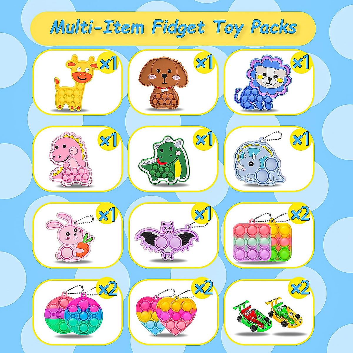 650 Pcs Party Favors for Kids, Fidget Toys Bulk, Prizes for Kids, Fidget Stocking Stuffers Birthday Party Gifts, Carnival Treasure Classroom Prizes Box, Goodie Bag Stuffers, Party Toys