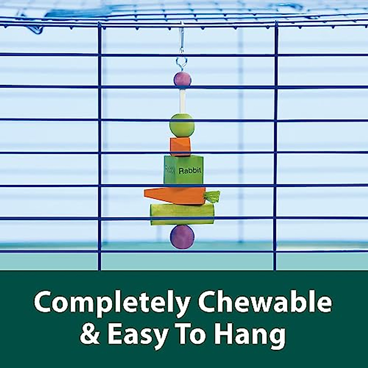 Kaytee Perfect Chews Hanging Wood Chew Toy for Pet Rabbits and Other Small Animals