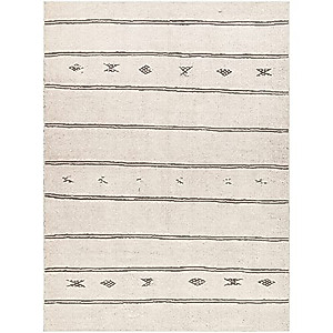 Becki Owens x Surya Rivi Moroccan Area Rug , 5'3" x 7', Light Grey